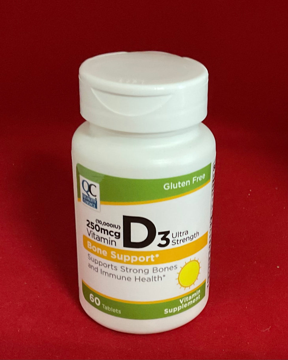 Qc Vitamin D3 250 mcg (10,000) Ultra Strength 60 tab – Farmacia Jireh ...