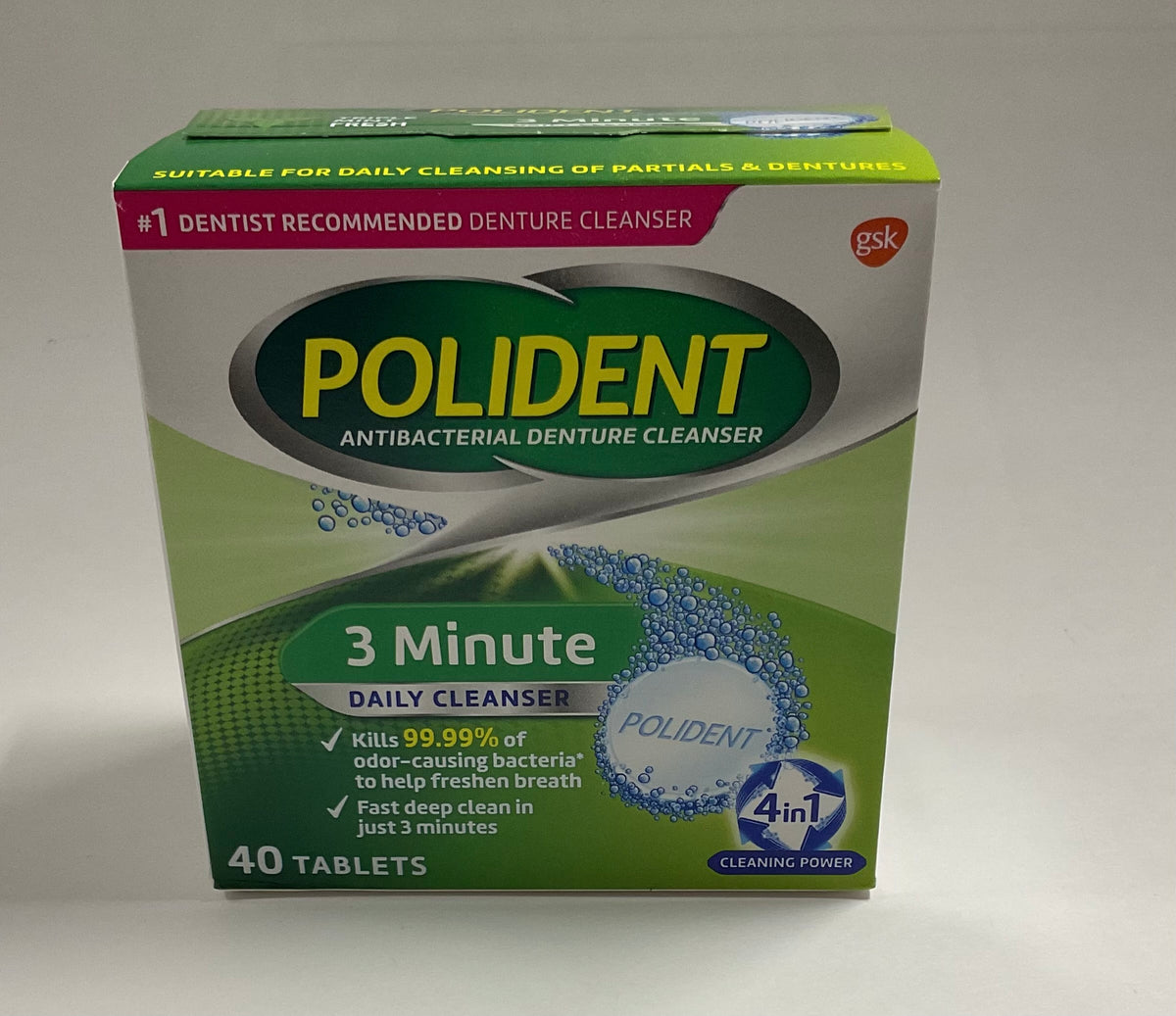 Polident Antibacterial Denture Cleanser 40 Tablets – Farmacia Jireh ...
