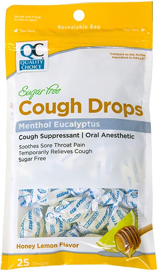 QC Cough Drops Honey Lemon Sugar Free 25 Drops – Farmacia Jireh Aguadilla